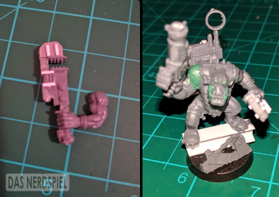 Conversion, Gorkamorka, Morker, Orks, Spanner, Warhammer 40,000 - Ork Spanner with Wrench WIP ...